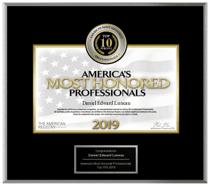 America's Most Honored Professionals 2019 - Daniel Edward Luneau
